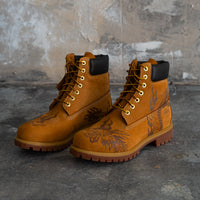 Flaming Dragon - Timberland Tan Boot Custom – MattB Customs