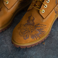 Flaming Dragon - Timberland Tan Boot Custom – MattB Customs