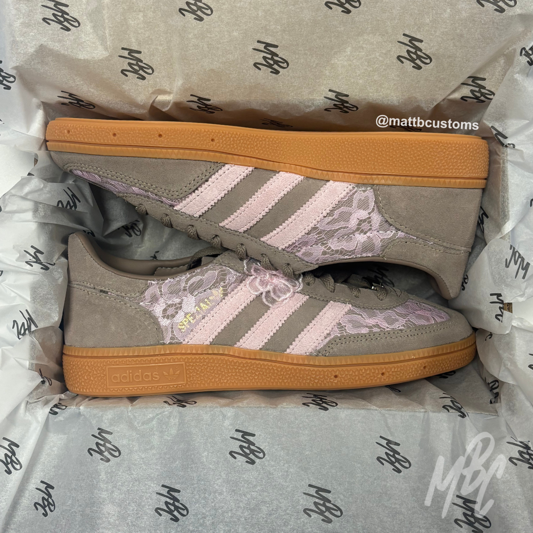 Strawberry Mocha Lacey Flower - Adidas Spezial | UK 6 – MattB Customs