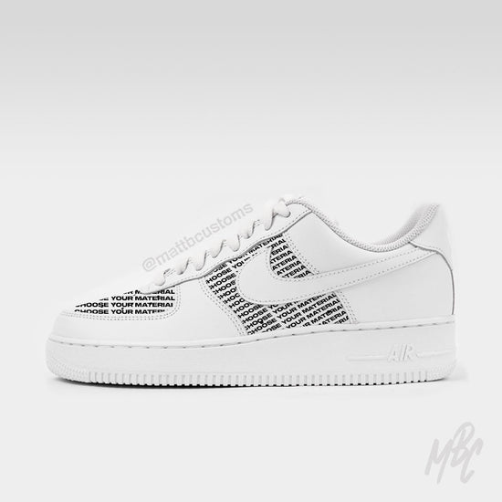 Cut & Sew Design - Custom Nike Air Force 1 Trainers – MattB Customs